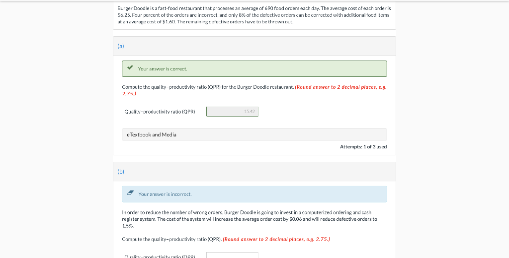 Solved Burger Doodle is a fast-food restaurant that | Chegg.com