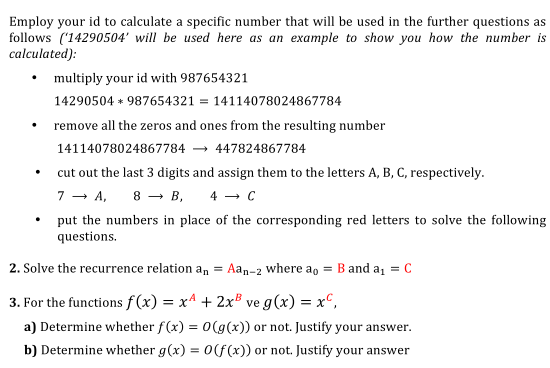 Solved - Employ your id to calculate a specific number that | Chegg.com