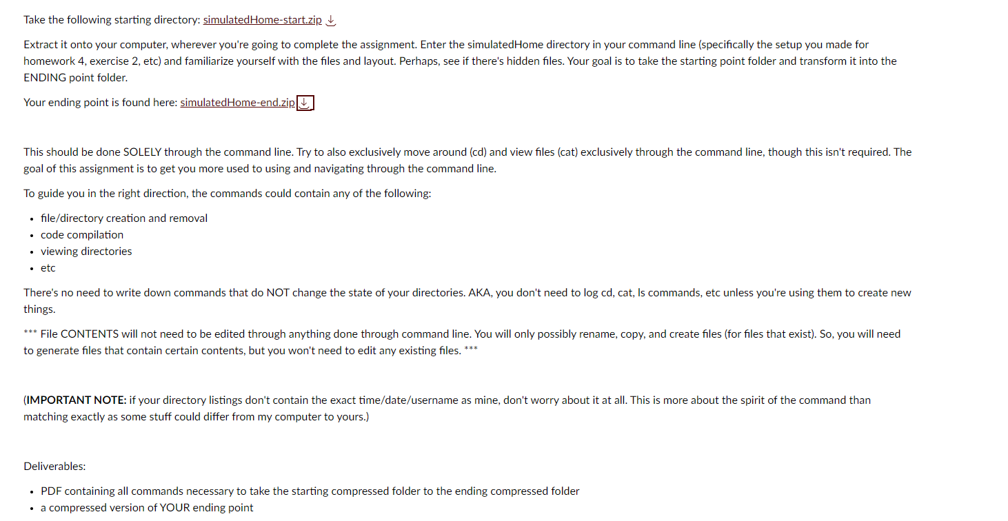 Solved This is a command line problem. The prompt is below | Chegg.com