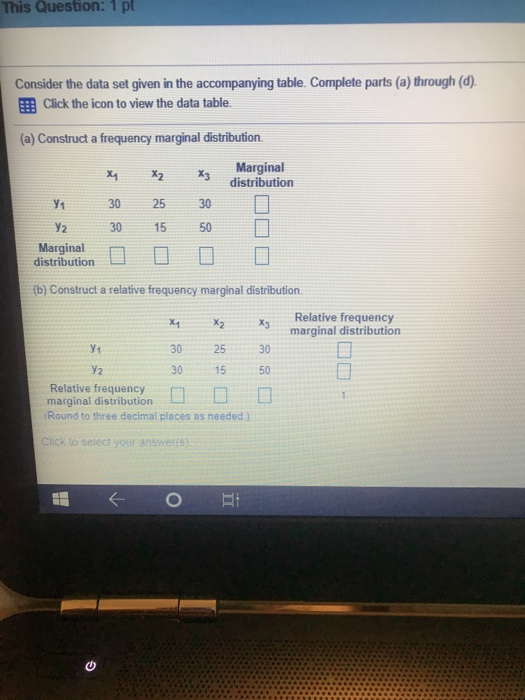 Solved This Question: 1 pt Consider the data set given in | Chegg.com
