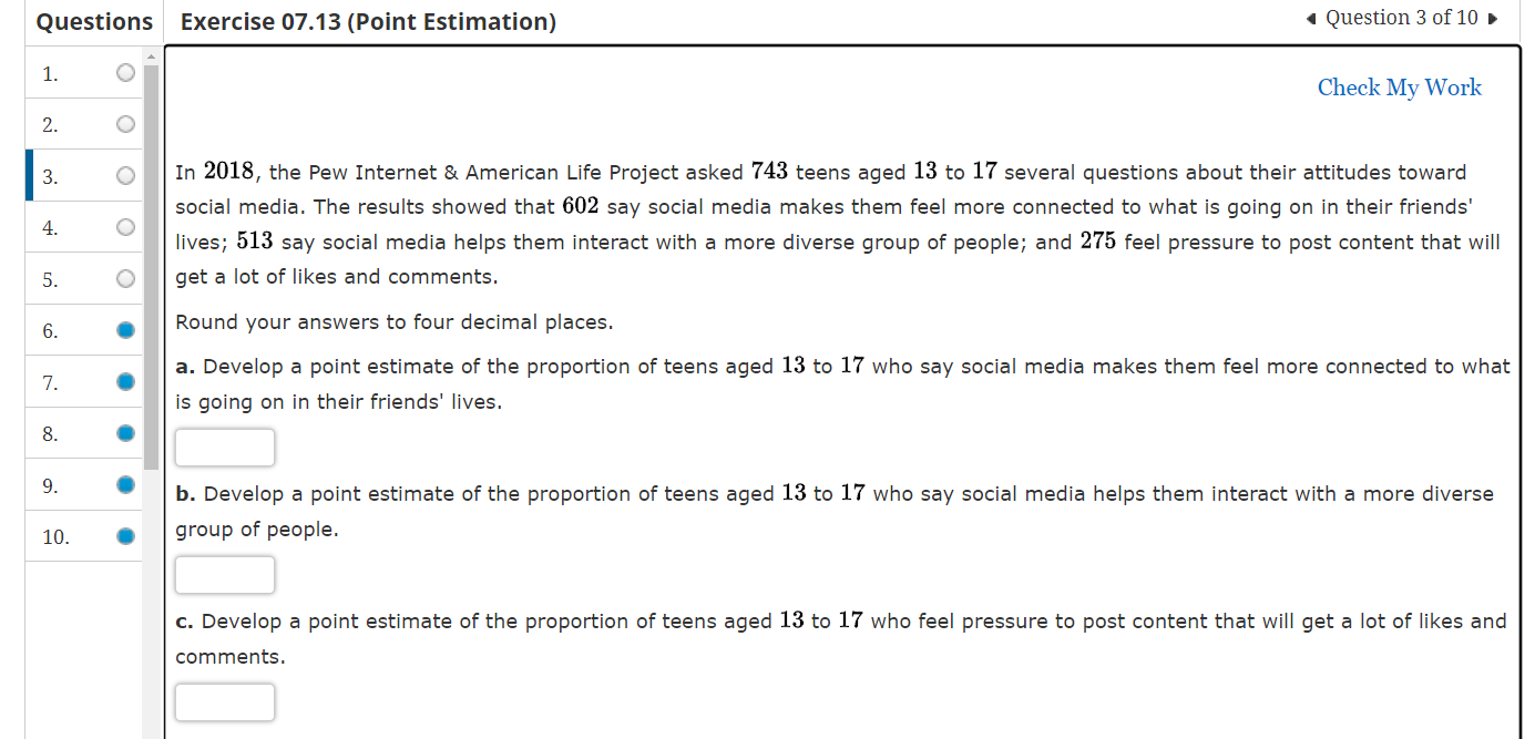 Solved In 2018, the Pew Internet \& American Life Project | Chegg.com
