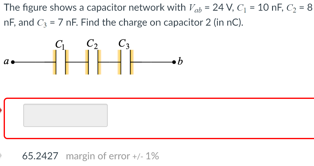 Solved The figure shows a capacitor network with Vab=24 | Chegg.com