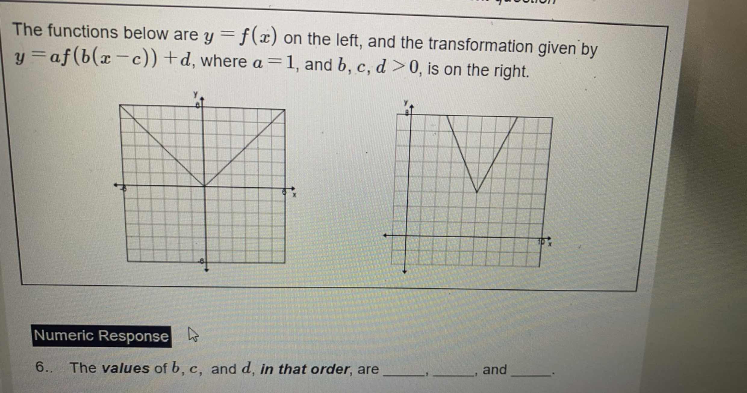 Solved The functions below are y=f(x) ﻿on the left, and the | Chegg.com