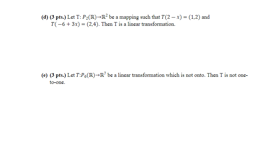 Solved 1. (14 pts.) Decide if the given statement is true or | Chegg.com
