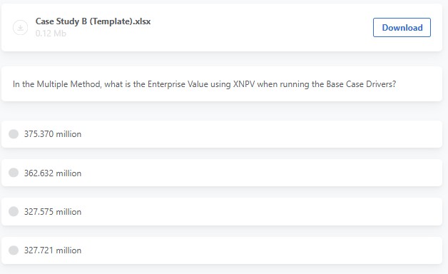 Solved In the Multiple Method, what is the Enterprise Value | Chegg.com