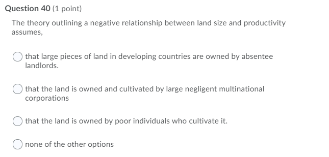 Solved Question 39 (1 point) Localization economies may take | Chegg.com