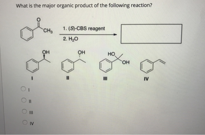 Solved What is the product of the following reaction? NaBH4 | Chegg.com