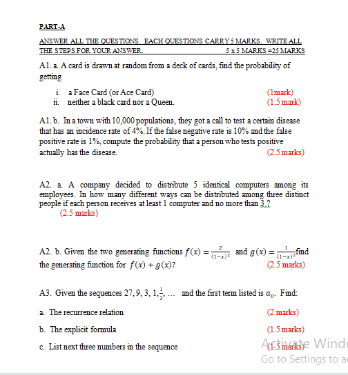 Solved PART-A ANSWER ALL THE QUESTIONS. EACH QUESTIONS CARRY | Chegg.com