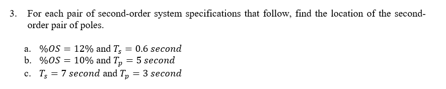 Solved 3. For each pair of second-order system | Chegg.com