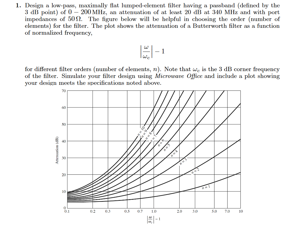 Solved Design a low-pass, maximally flat lumped-element | Chegg.com