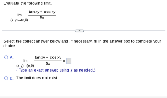Solved Evaluate the following limit. | Chegg.com