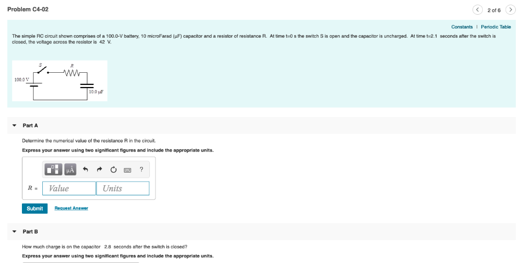 Solved Problem C4-02 20f6 Constants Periodic Table The si le | Chegg.com