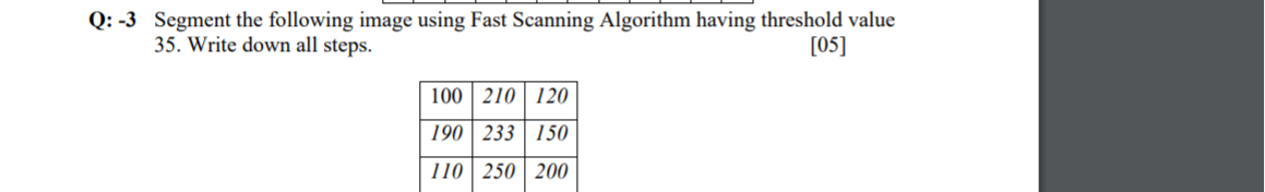 Solved Q:-3 Segment the following image using Fast Scanning | Chegg.com