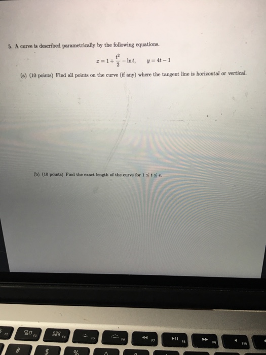 Solved 5. A curve is described parametrically by the | Chegg.com