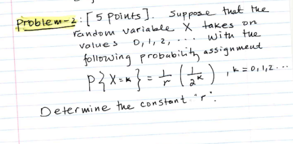 Solved problem-2: [5 points]. Suppose that the random | Chegg.com
