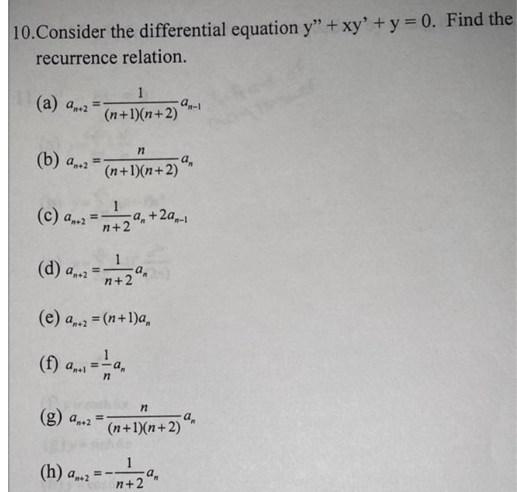 Solved 10. Consider the differential equation \\( y^{\\prime | Chegg.com