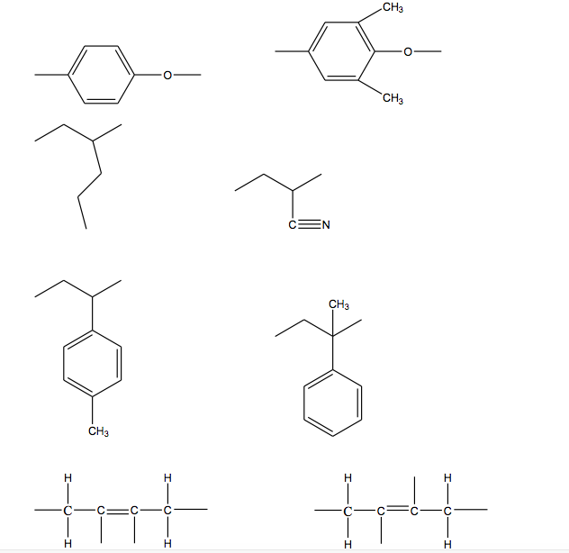 4. Several mer structures are shown below. Based ONLY | Chegg.com
