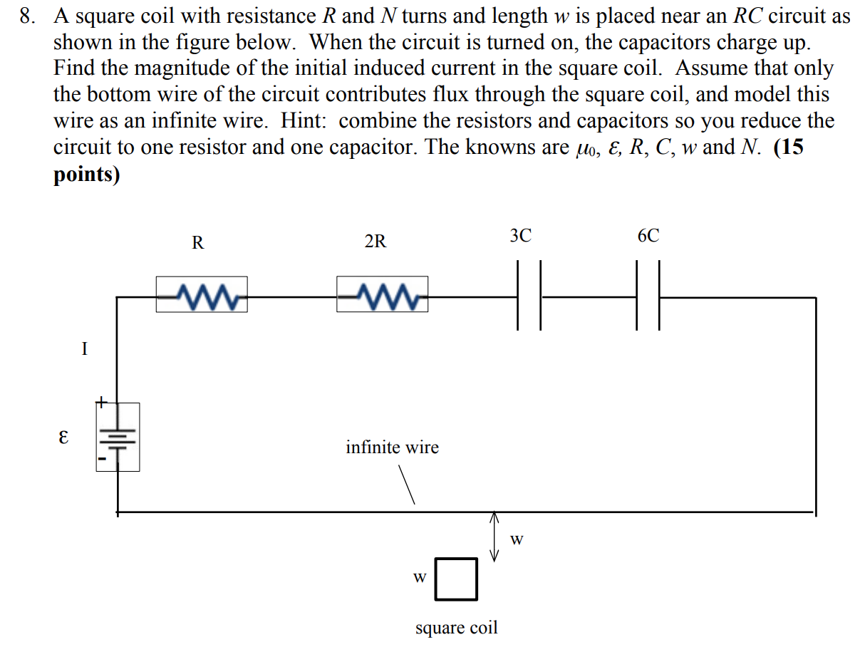 Solved 8. A square coil with resistance R and N turns and | Chegg.com