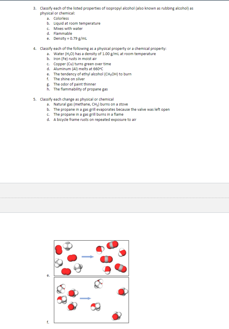 Solved 3. Classify each of the listed properties of | Chegg.com
