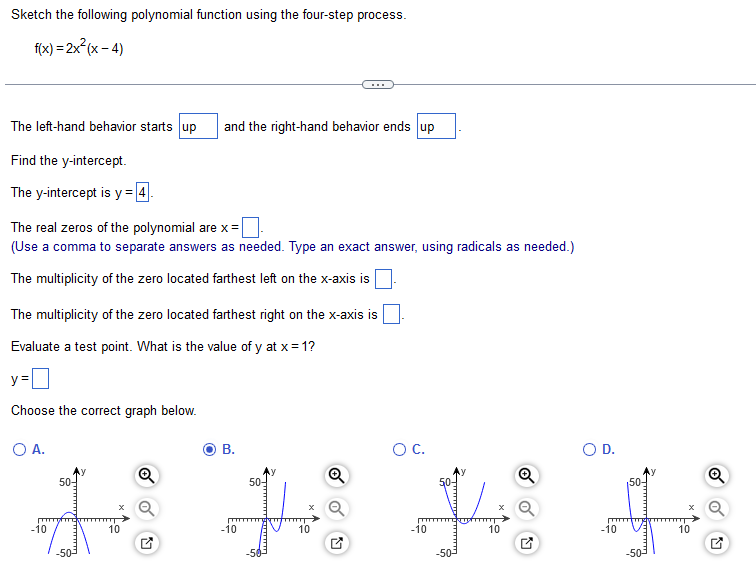 Solved Sketch the following polynomial function using the | Chegg.com