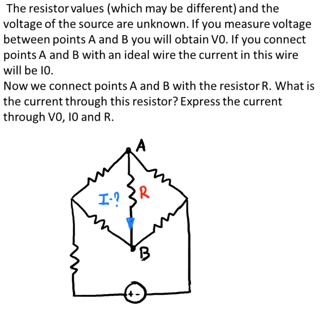 Solved The resistor values (which may be different) and the | Chegg.com