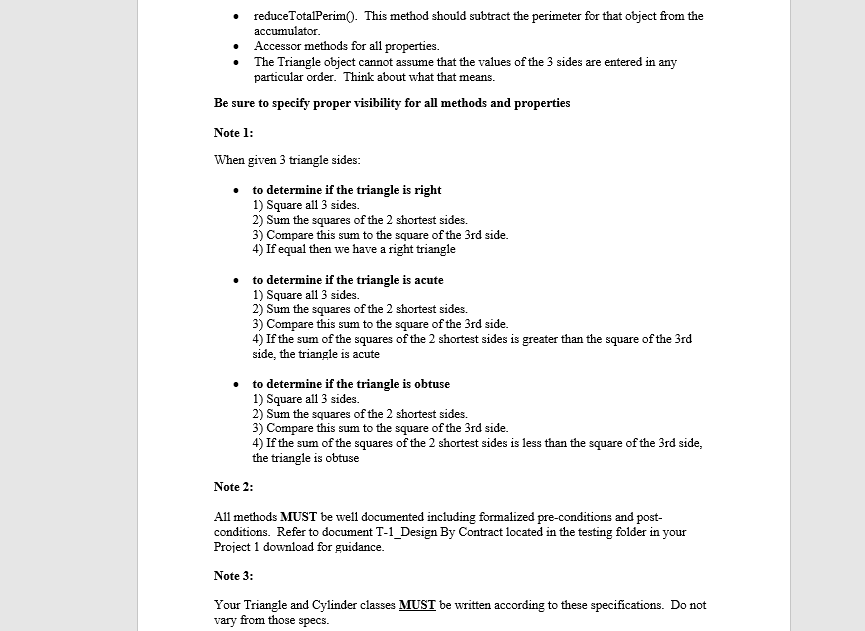 Solved Write a class called Triangle that can be used to | Chegg.com