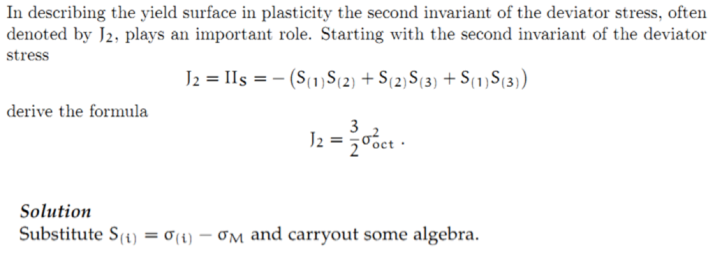Solved In describing the yield surface in plasticity the | Chegg.com