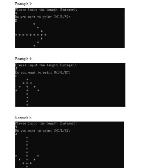 Solved Q1. Write a program to print the arrow" according to | Chegg.com