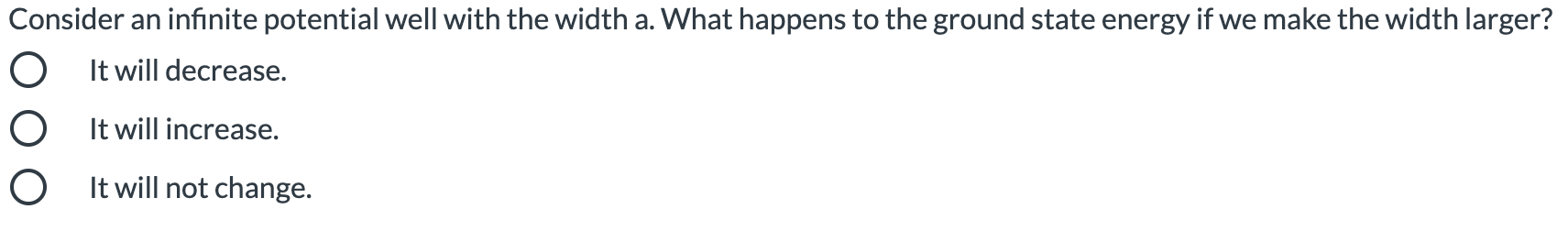 Solved Consider an infinite potential well with the width a. | Chegg.com