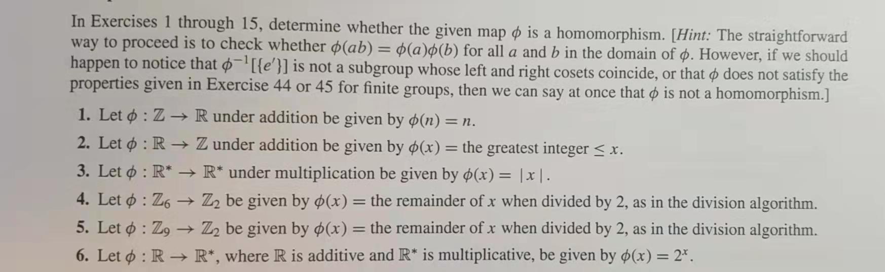 Solved In Exercises 1 through 15, determine whether the | Chegg.com