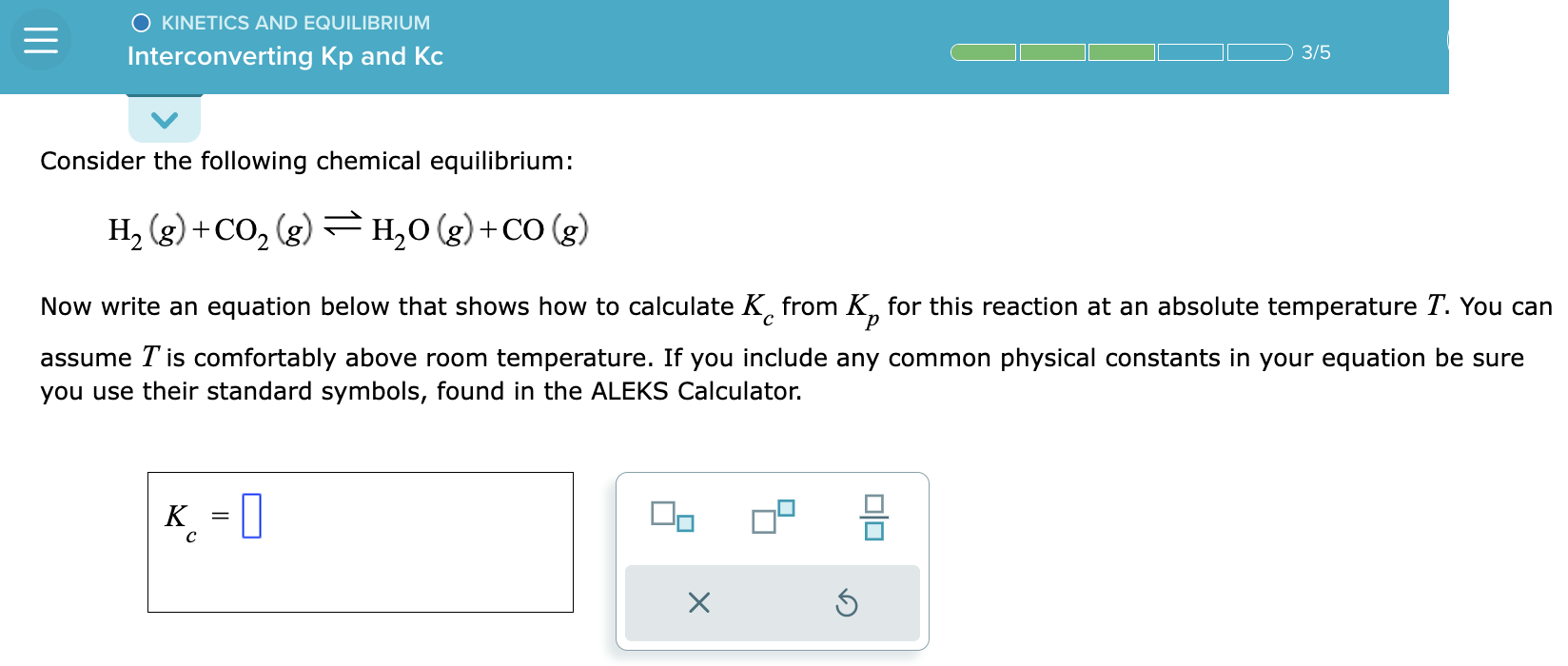 Solved Consider the following chemical equilibrium: | Chegg.com