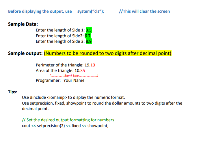 Solved Write A Program That Demonstrates The Triangle Class
