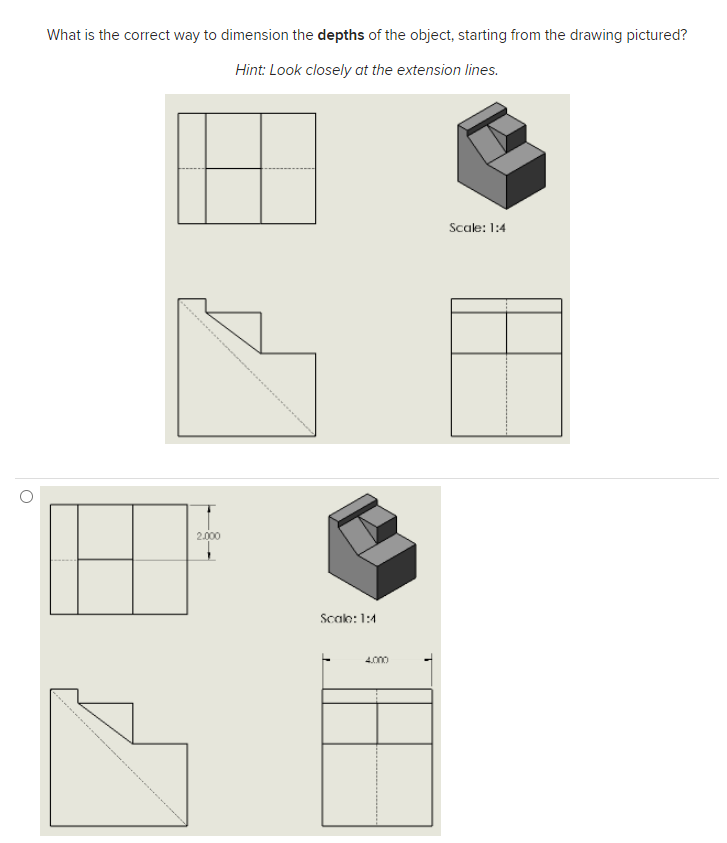 Solved What is the correct way to dimension the depths of | Chegg.com