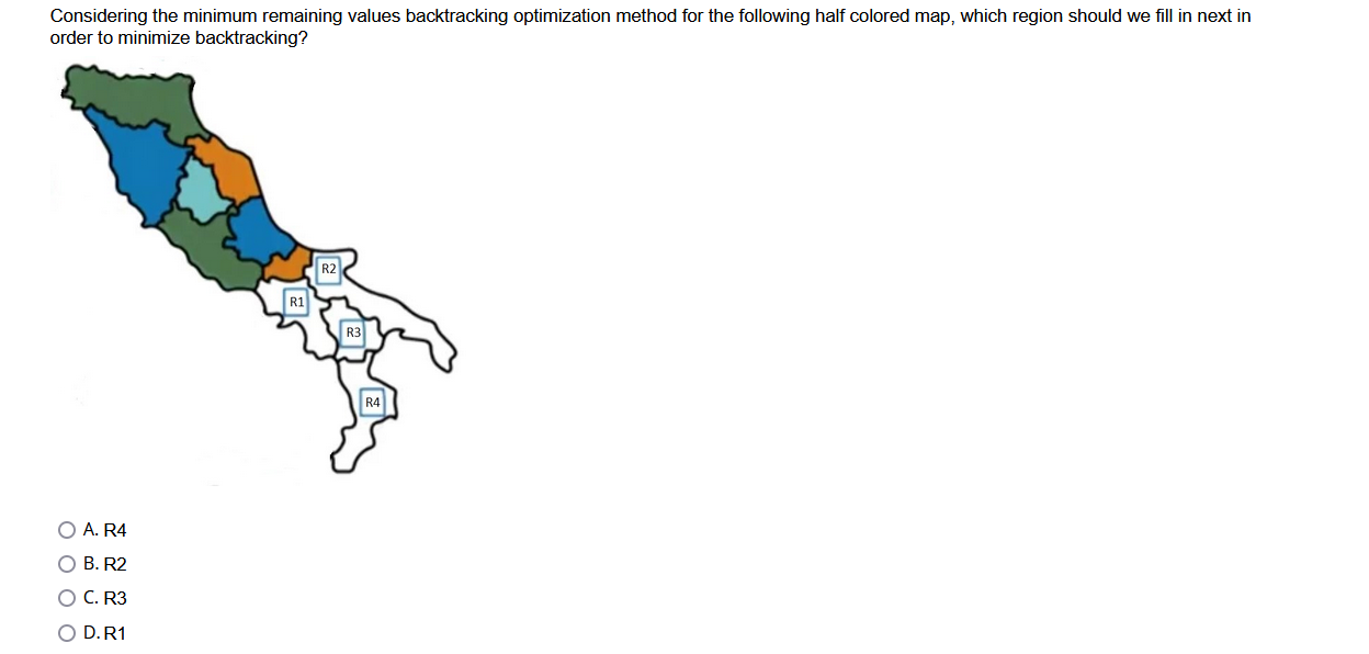 Solved Given the following map coloring problem and the | Chegg.com
