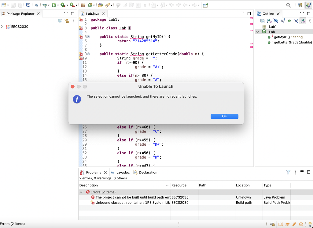 Solved this is the first time that i use eclipse i don't | Chegg.com