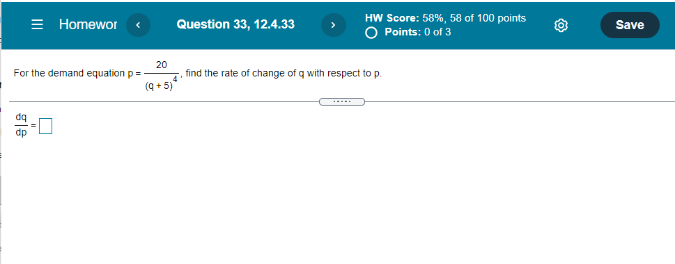 Solved = Homewor Question 33, 12.4.33 HW Score: 58%, 58 of | Chegg.com