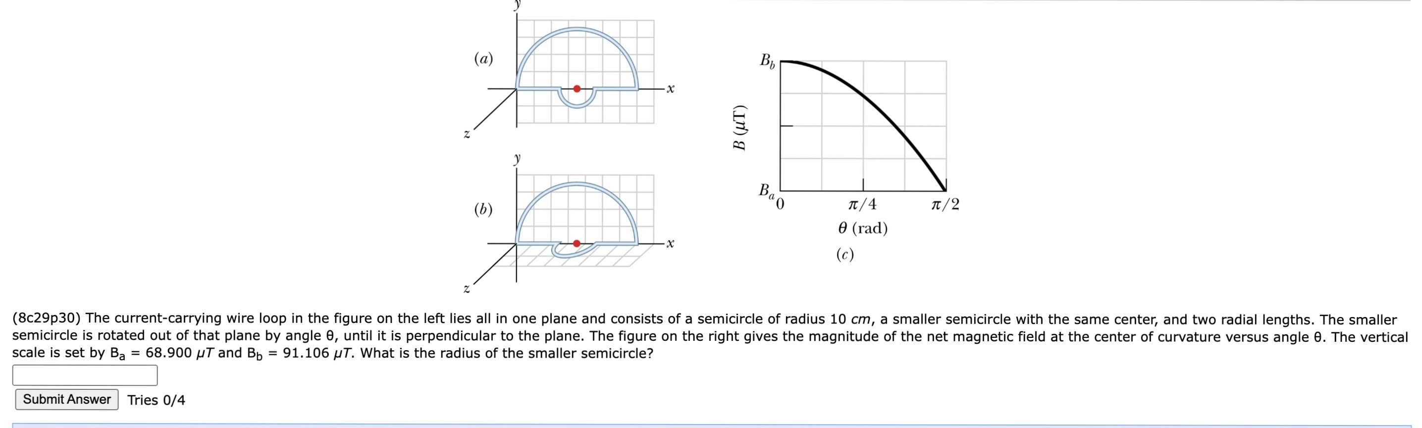 Solved scale is set by Ba=68.900μT and Bb=91.106μT. What is | Chegg.com