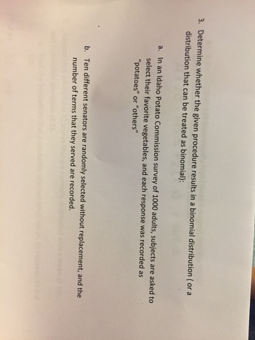 Solved Determine Whether The Given Procedure Results In A