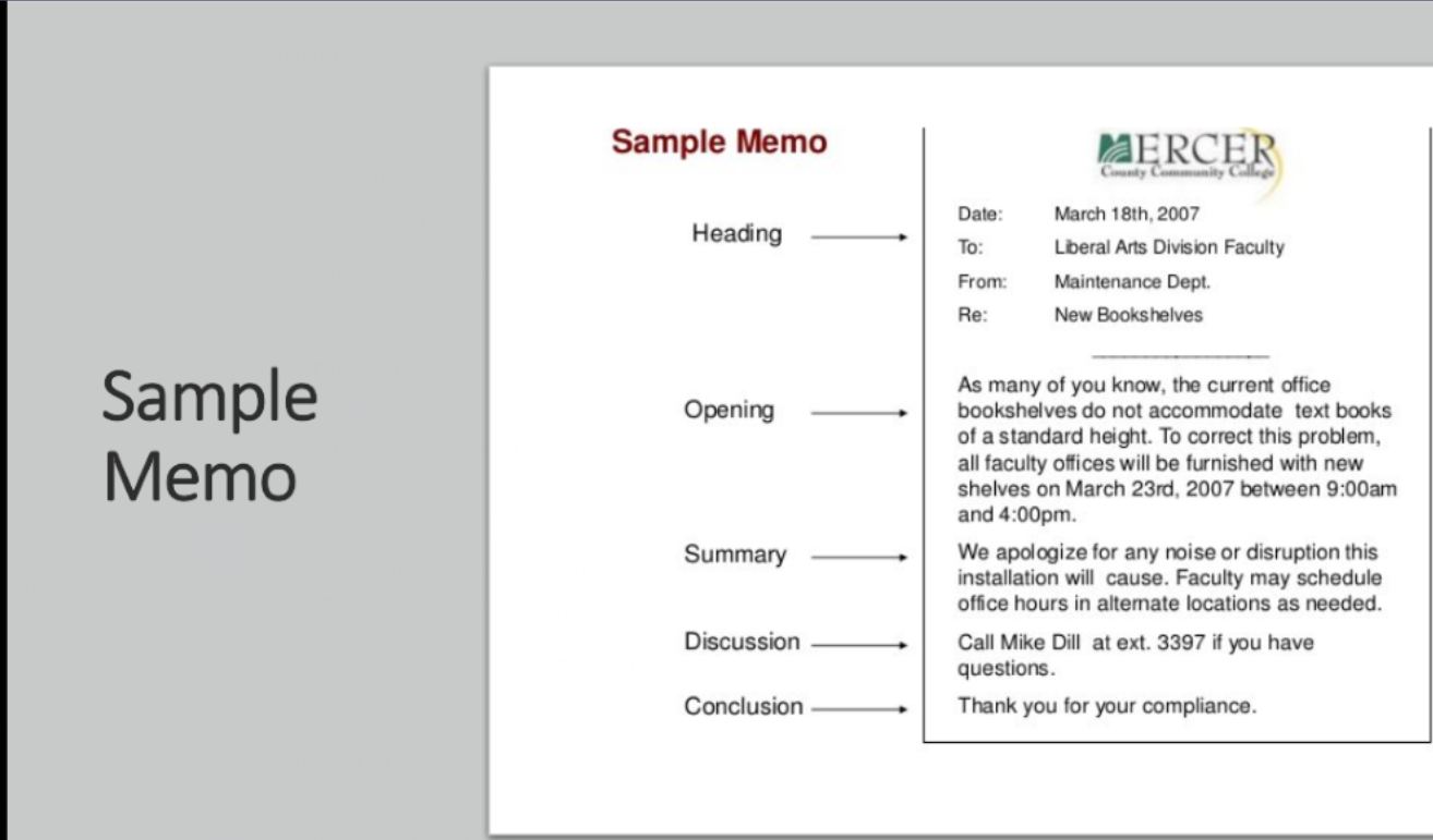 Solved A memo You work in the Personnel Department of a | Chegg.com