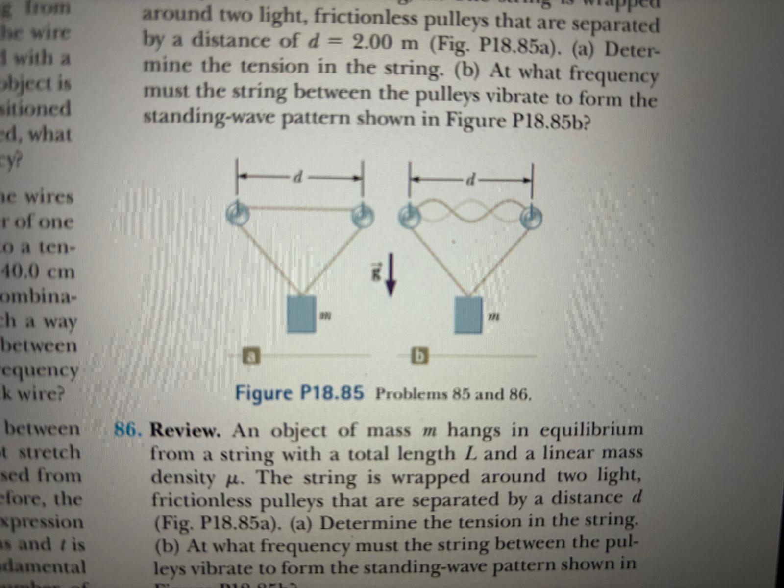 Solved Review. An object of mass m hangs in equilibrium from | Chegg.com