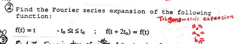 Solved Find the Fourier series expansion of the following | Chegg.com