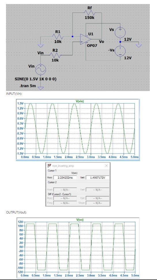 Solved Topic: Non-Inverting Amplifiers Comment on the | Chegg.com