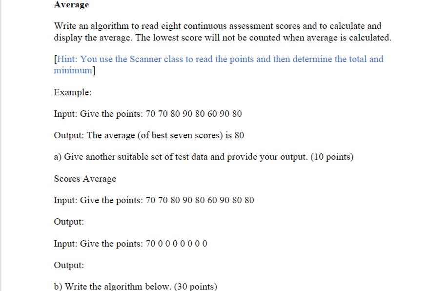 Solved AverageWrite an algorithm to read eight continuous | Chegg.com