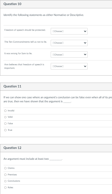 Identify the following statements as either Nomative | Chegg.com