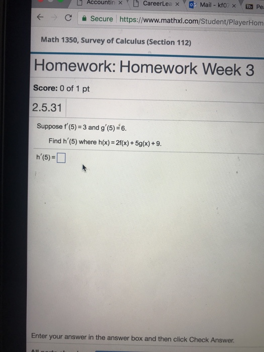Solved C Secure https://www.mathxl.com/Student/PlayerHom | Chegg.com