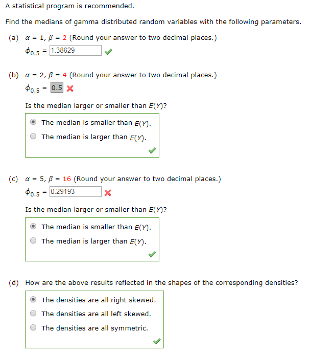 Solved A statistical program is recommended Find the medians | Chegg.com