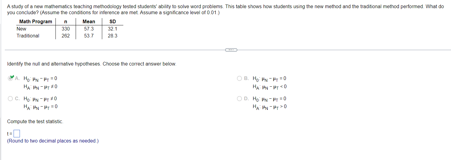 Solved you conclude? (Assume the conditions for inference | Chegg.com