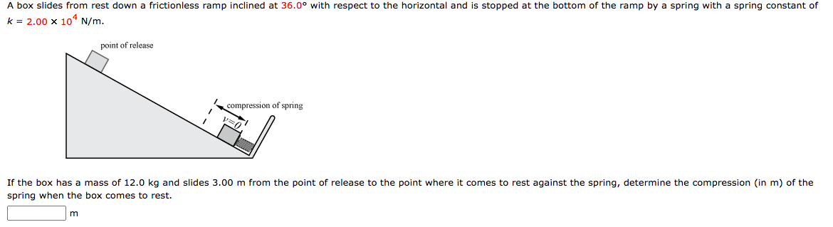 Solved A box slides from rest down a frictionless ramp | Chegg.com