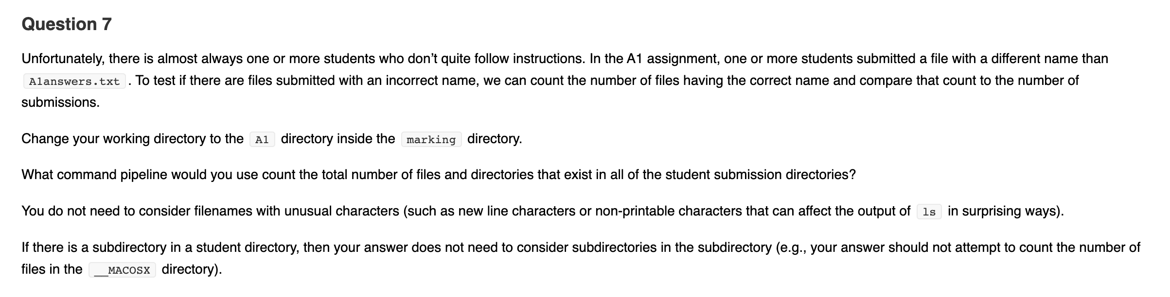 Solved CISC220 Assignment 1: Bash commands, redirection, | Chegg.com