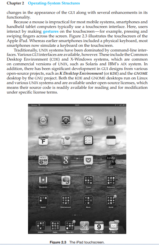Solved User and Operating-System Interface We mentioned | Chegg.com